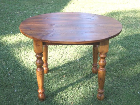The Dubliner - Round Farm & Pub Style Table handmade with reclaimed ...