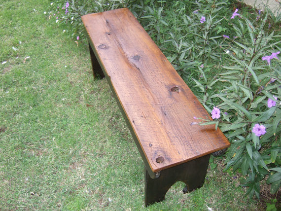 The Arcadian Cottage Bench - made with reclaimed wood - classic 5 board ...